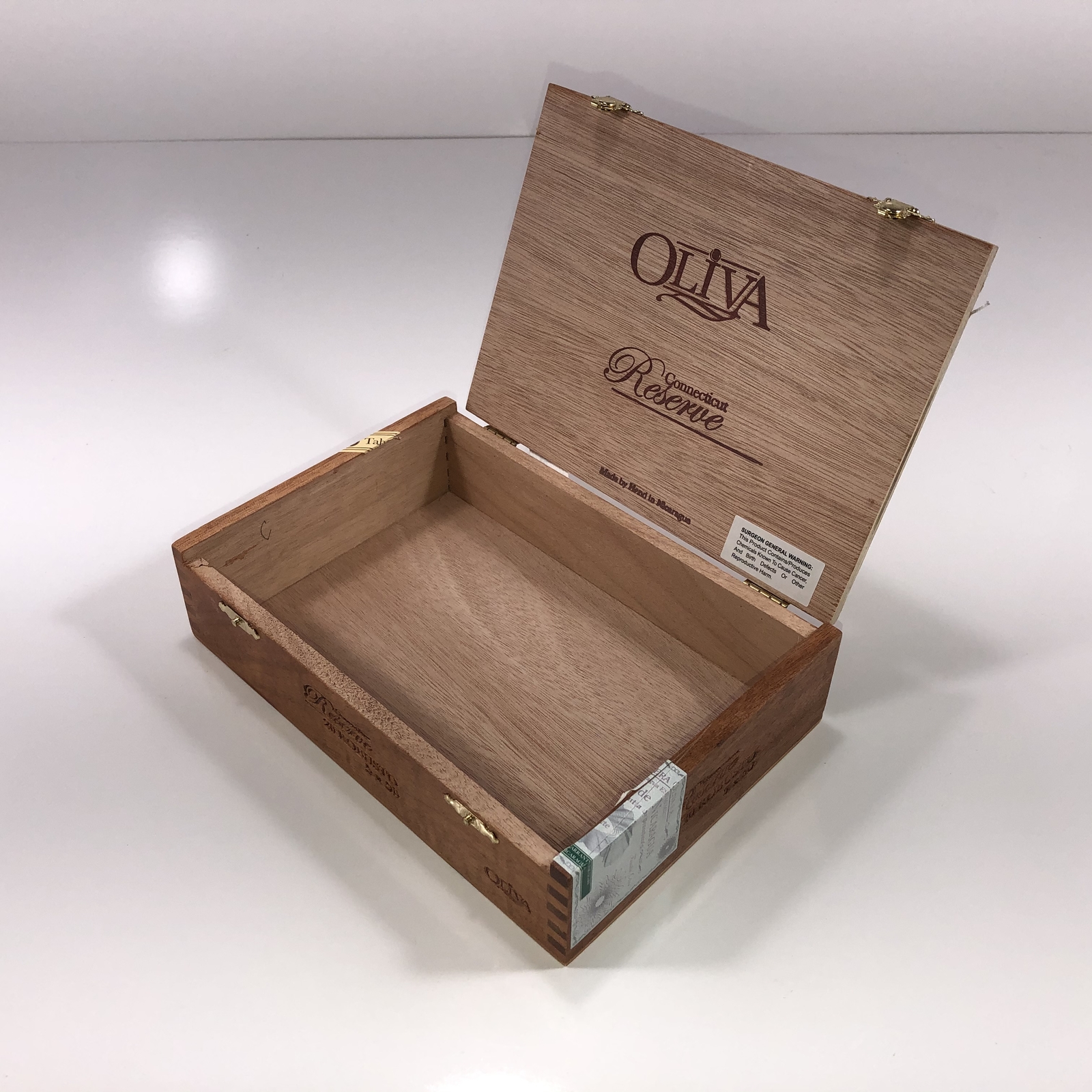 Oliva Reserve Connecticut Robusto Empty Wooden Cigar Box 8.5x6x2 | eBay
