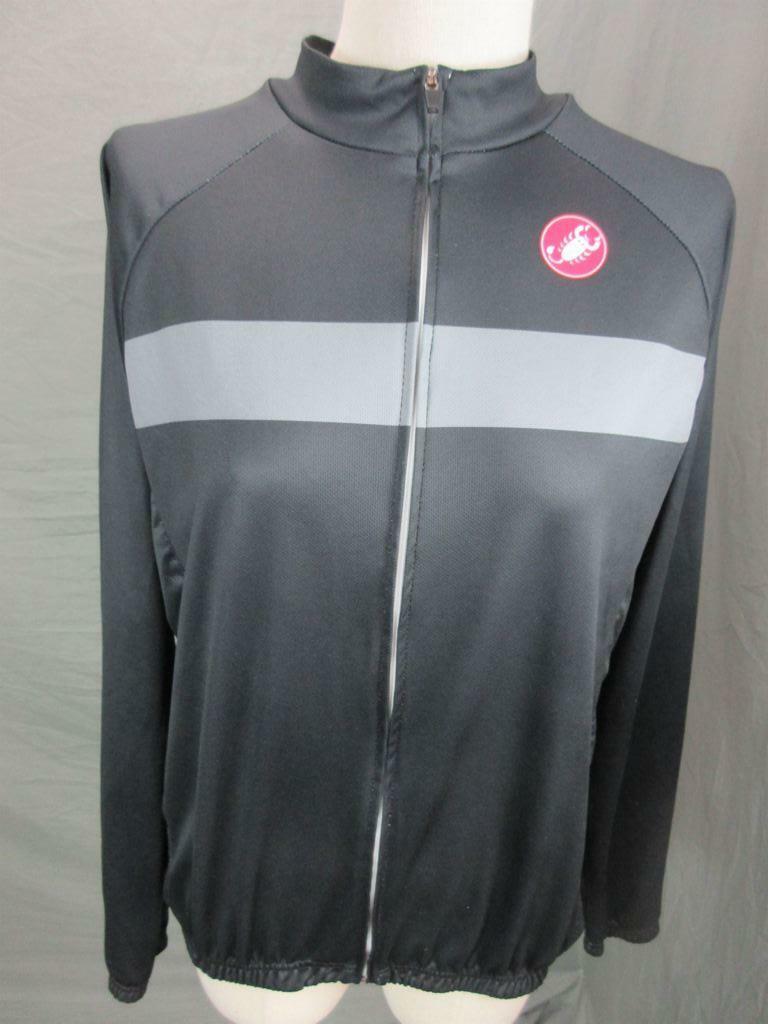 CASTELLI SIZE XL WOMENS GRAY FULL ZIP ATHLETIC CYCLING TRACK JACKET ...