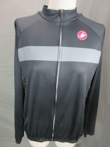 CASTELLI SIZE XL WOMENS GRAY FULL ZIP ATHLETIC CYCLING TRACK JACKET ...