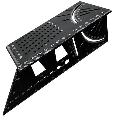Mitre Angle Ruler 3D Aluminium Measuring Square Woodworking | eBay UK