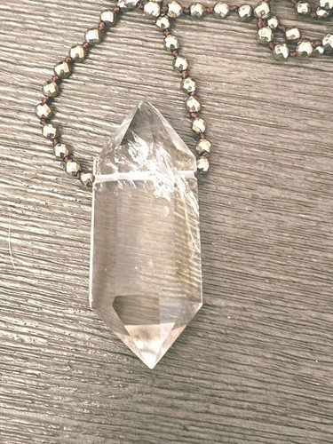 natural clear quartz crystal pendant necklace | eBay