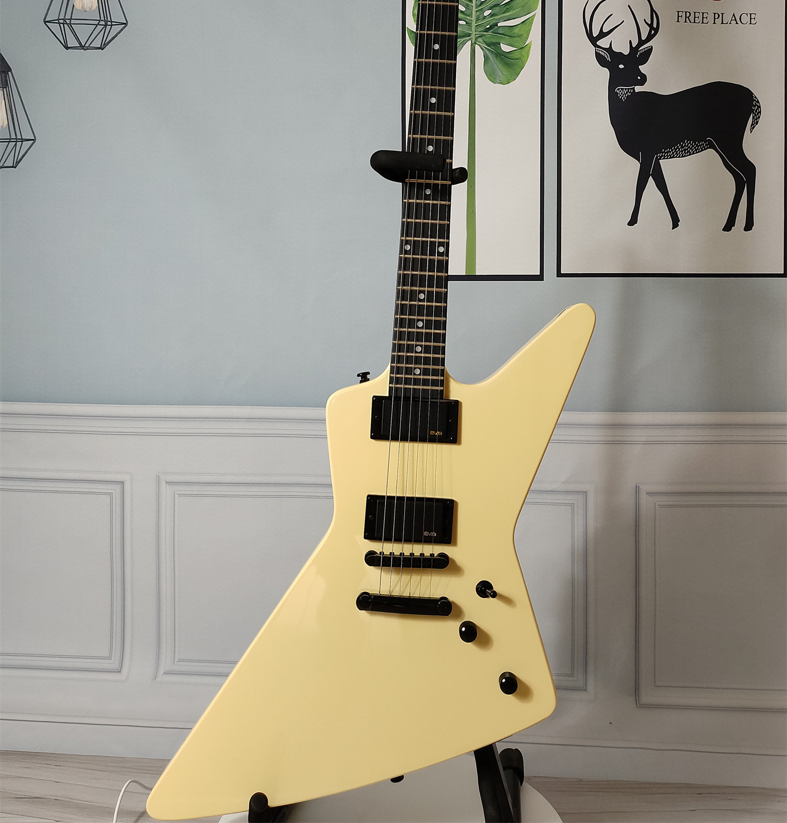 Custom Mx-220 EET Fuk James Hetfield 90s White Electric Guitar Fixed ...