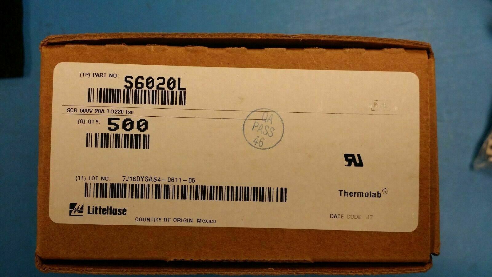 (5 PCS) S6020L SCR 600V 20A Standard Recovery TO-220 Isolated Tab ROHS ...