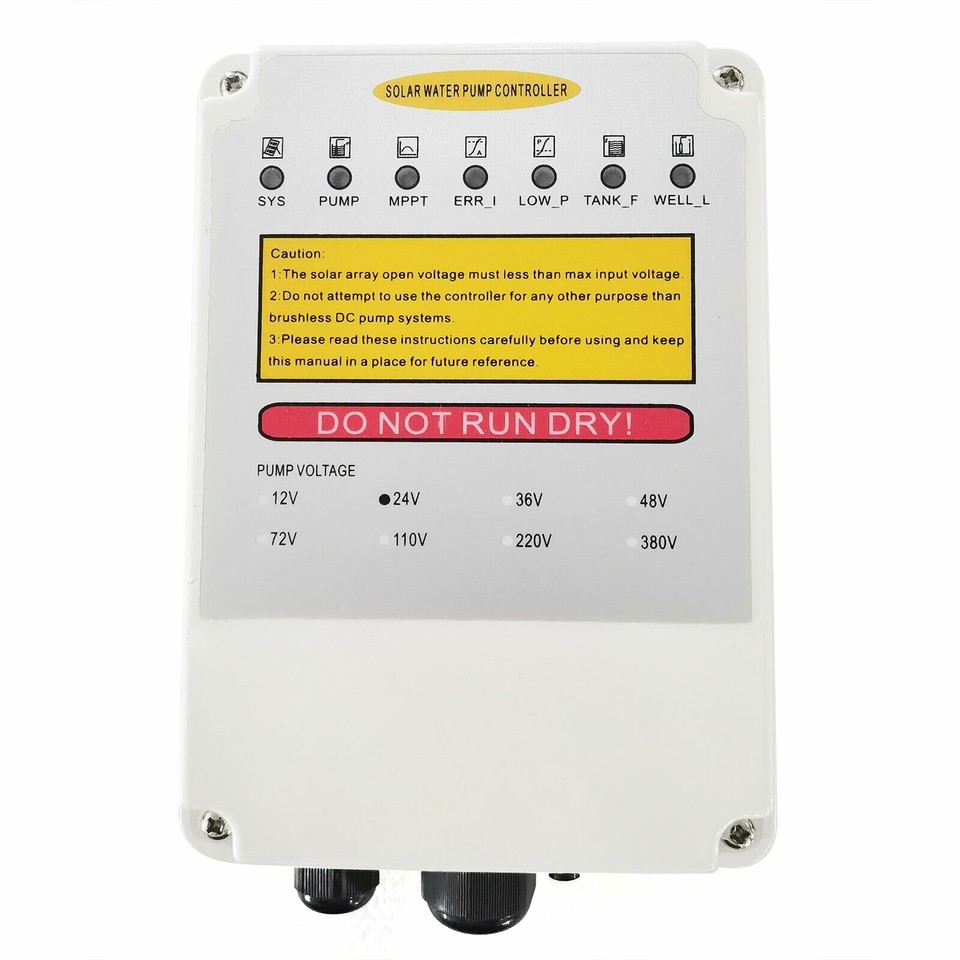 DC Deep Bore Well Solar Water Pump 24V 210W Submersible Pump MPPT ...