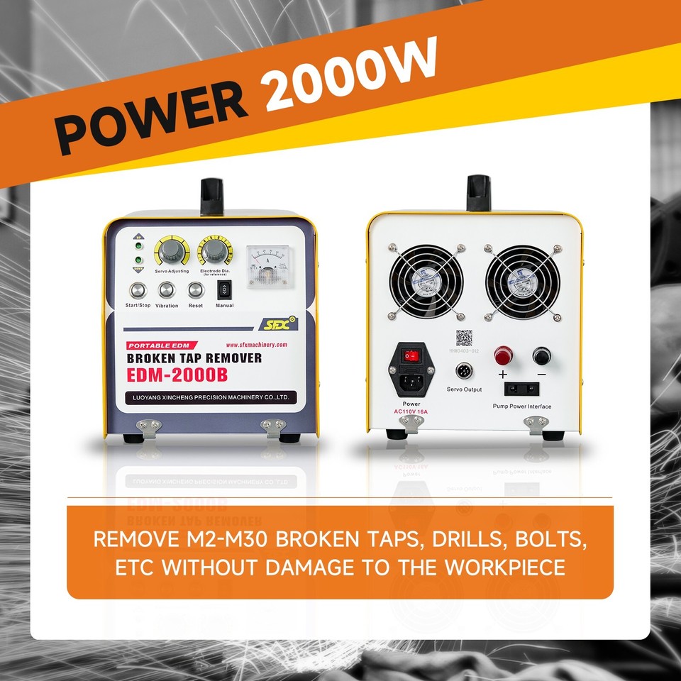 US Stock Portable EDM 2000W Broken Tap Remover Tap Burner Remove M2-M30 ...