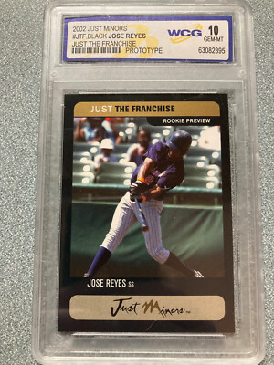 2002 JUST MINORS JOSE REYES BLACK #JTF.BLACK ROOKIE CARD (RC) New York ...