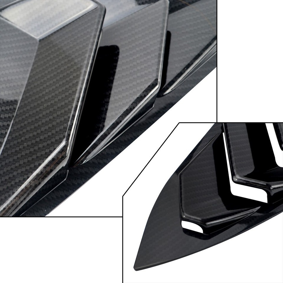 Rear Window Carbon Fiber Vent Shutter Louver Cover Trim For Ford Fusion ...