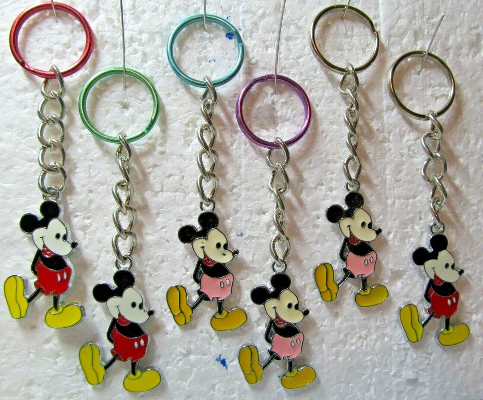 Mickey Mouse Key Rings Pink or Red Outfit your choice | eBay