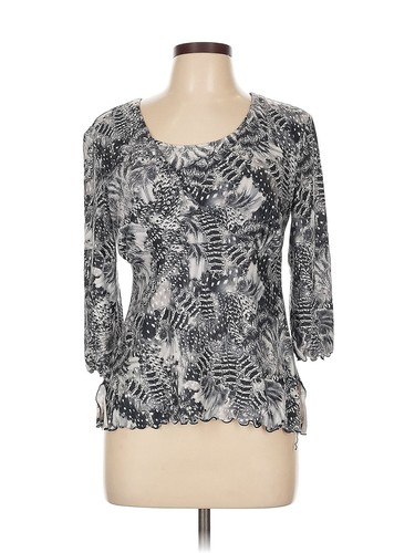 MAJAMAS Women Gray 3/4 Sleeve Top L | eBay