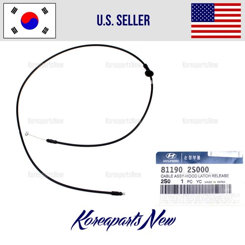 Hood Latch Release Cable Long ⭐GENUINE⭐ 811902S000 for Hyundai Tucson ...