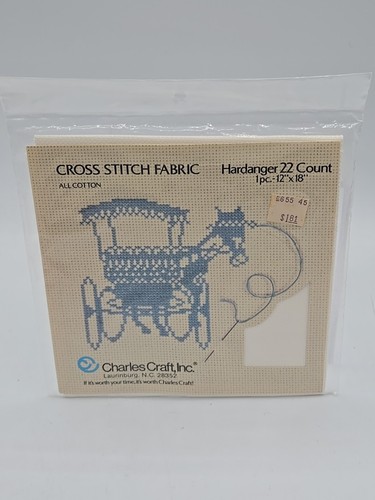 New Charles Craft Cross Stitch Fabric Hardanger 22-Count 12"x18" White ...