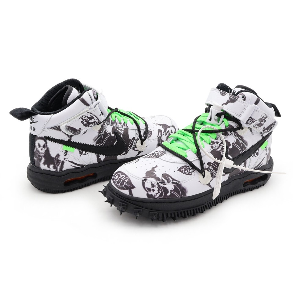 DR0500-102 Off-White Nike Air Force 1 Mid Grim Reaper Electro Green ...