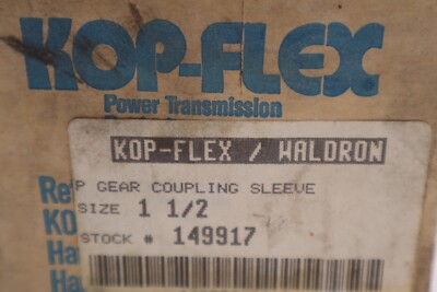NEW Kop-Flex 1 1/2 Eb Gear Coupling Sleeve STOCK B-1069 | eBay