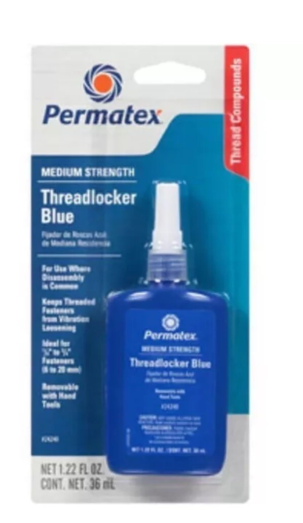 Permatex Medium Strength Removable: Threadlocker BLUE (1.22oz/36ml ...
