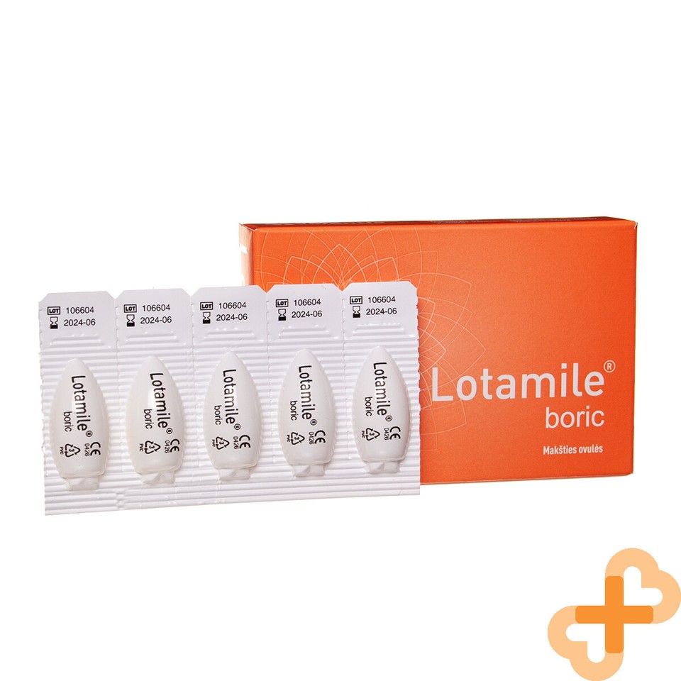 LOTAMILE BORIC Vaginal Infection Treatment 5 Ovules Reduces Irritation ...