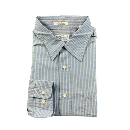 GANT Rugger The Hugger New Haven Poplin Blue Orange Striped Button ...