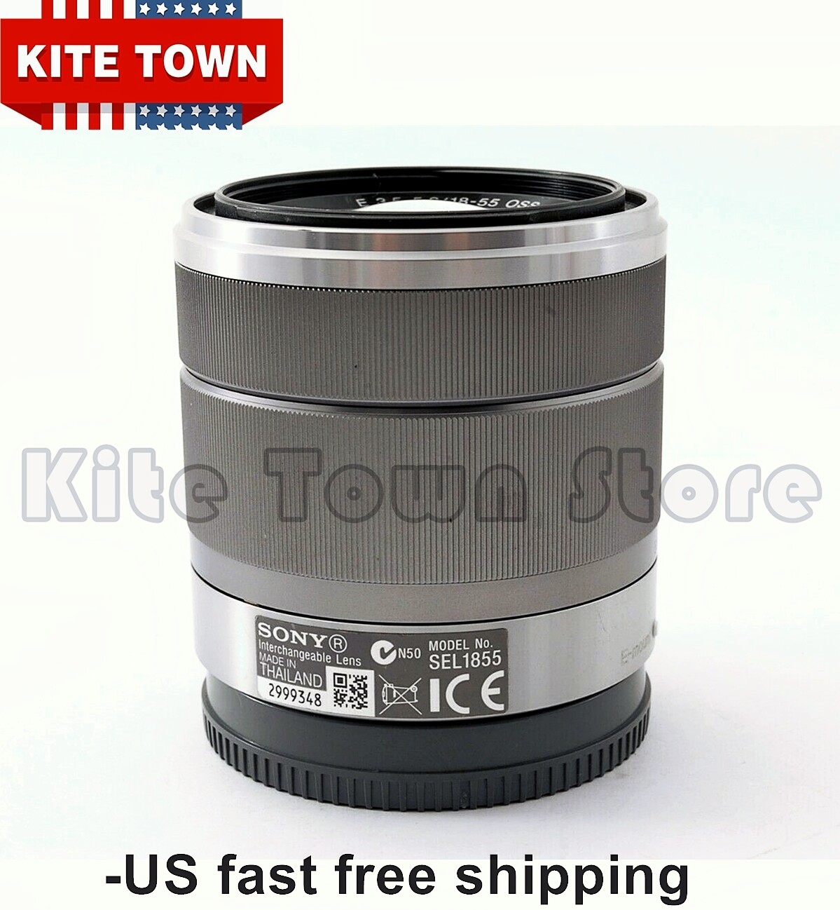 Sony E 18-55mm f/3.5-5.6 OSS Silver Lens SEL1855 for A6100 A6400 NEX-5 ...