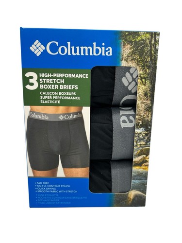 Columbia Men's Boxer Briefs High-Performance Stretch XL 40-42 3-Pack ...
