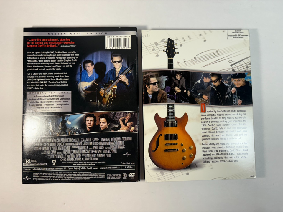 Backbeat DVD w/Slipcover Sleeve Sheryl Lee Stephen Dorff Beatles Drama ...