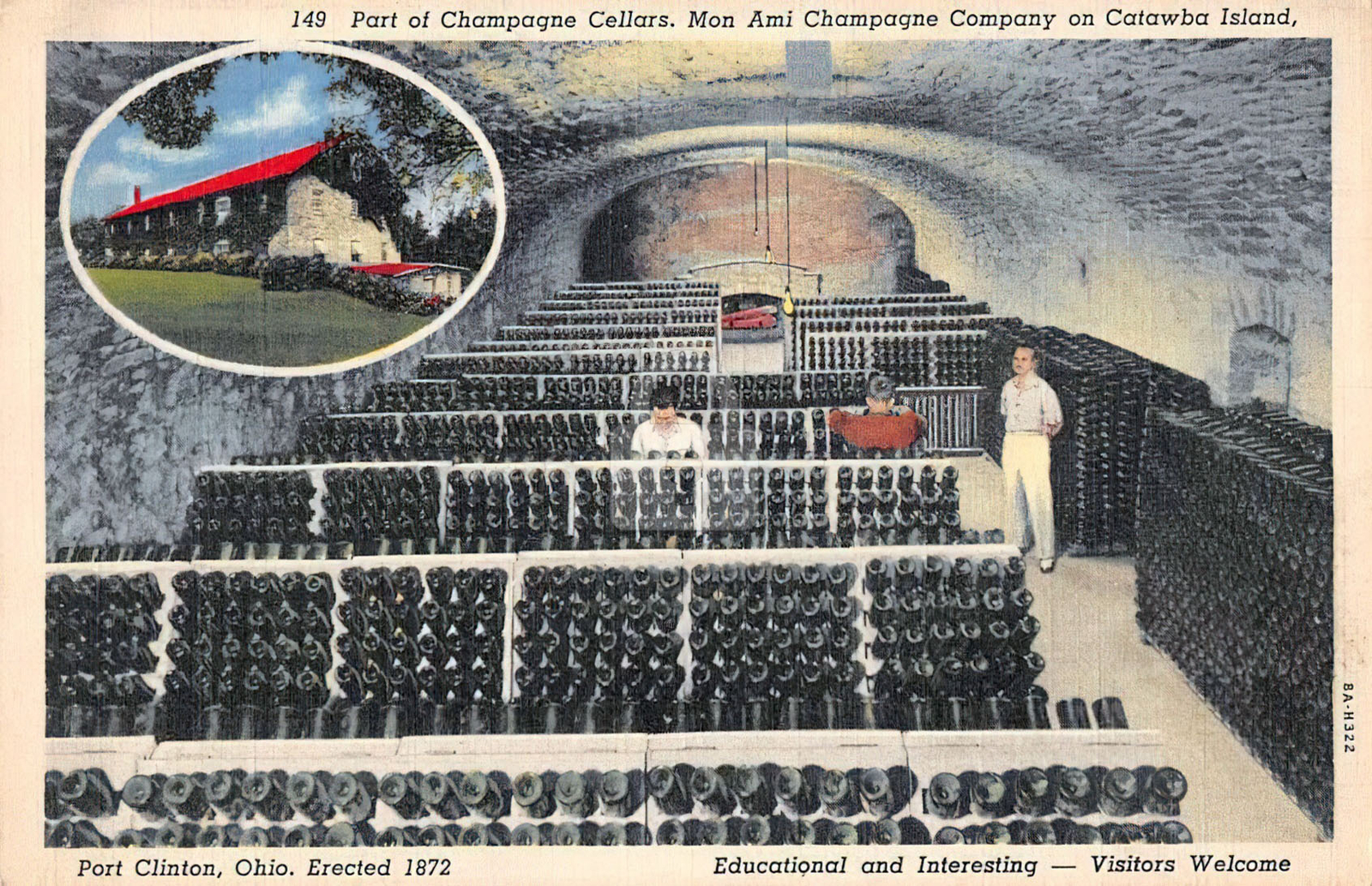 Port Clinton Ohio Mon Ami Champagne Cellars Postcard Copy | eBay