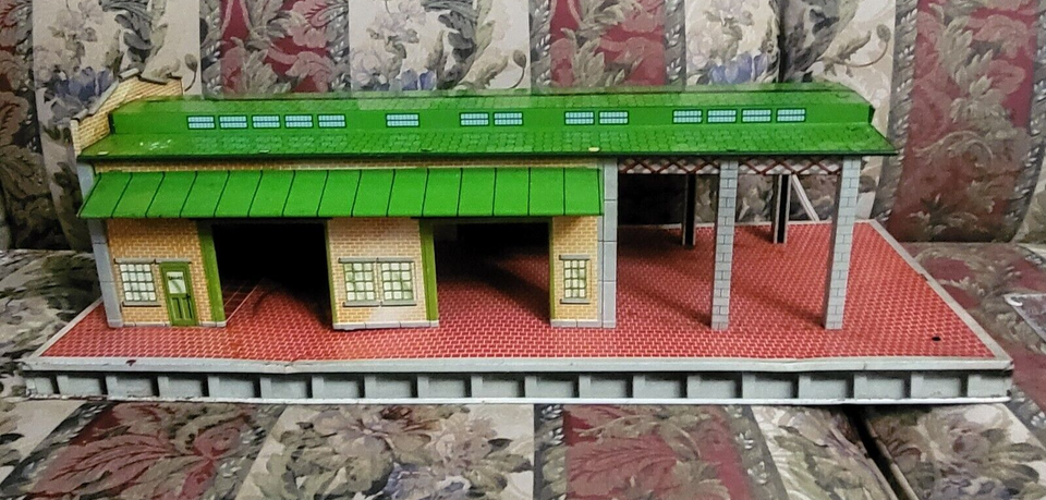 Marx Freight Terminal Tin Litho Train Station Toy Building Vintage ...