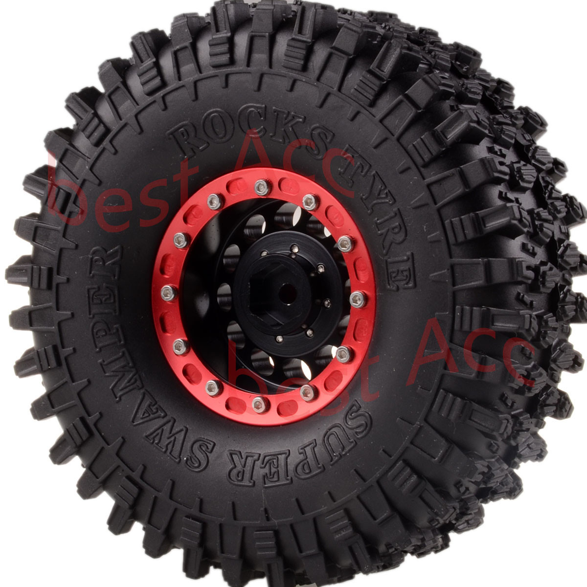 4PCS 1.9" Rock Crawler Metal Wheels Tyre Tire OD:120MM RC 1:10 SCX10 ...