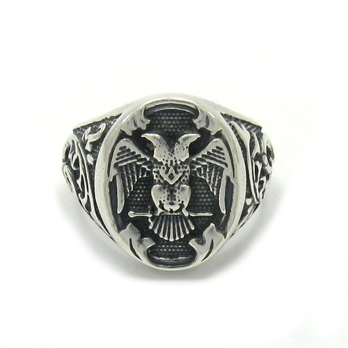 Genuine Sterling Silver Men's Ring Solid 925 Double Headed Eagle ...