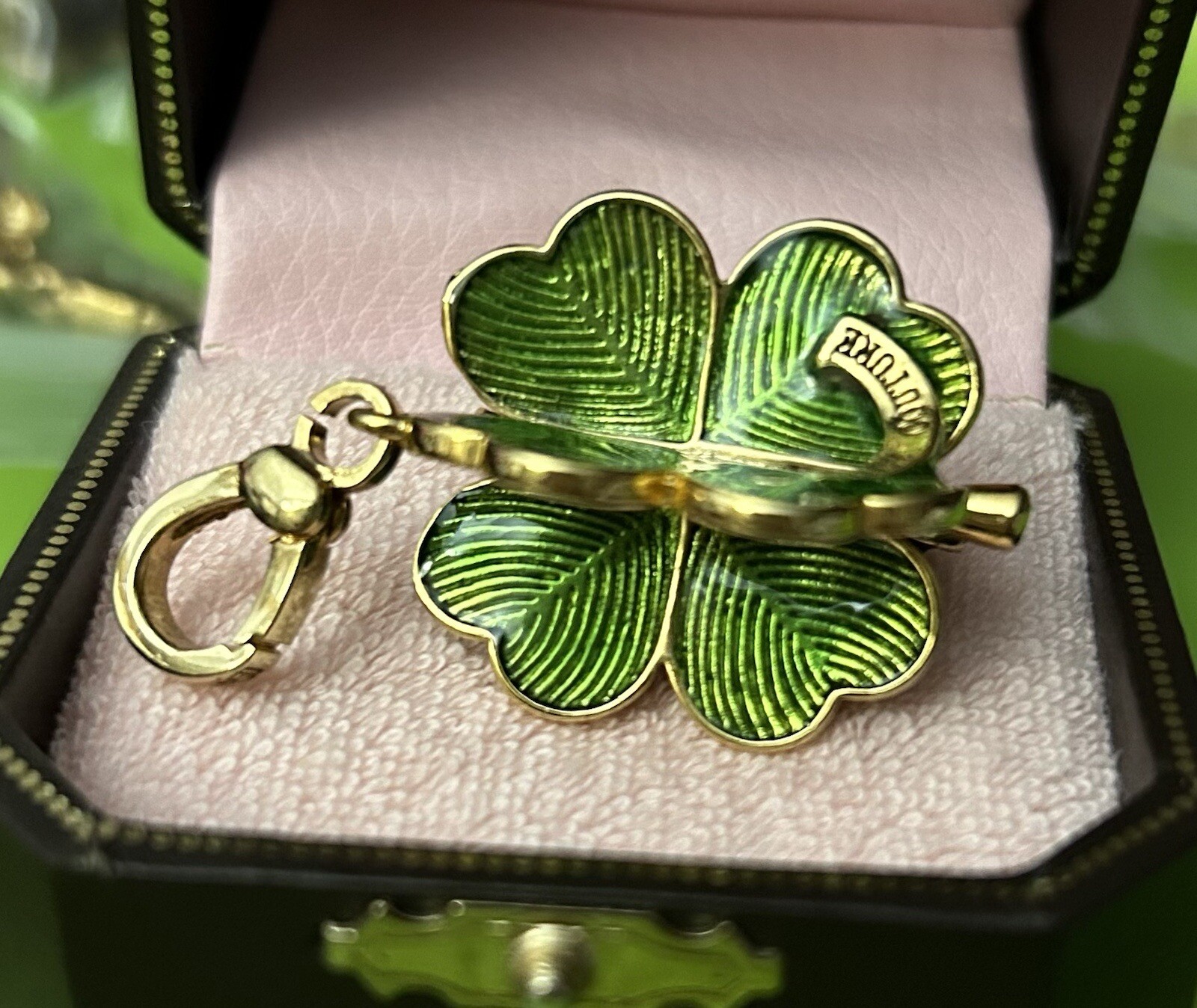 New Juicy Couture Lucky Clover Charm 4 Bracelet Or Necklace B/box | eBay