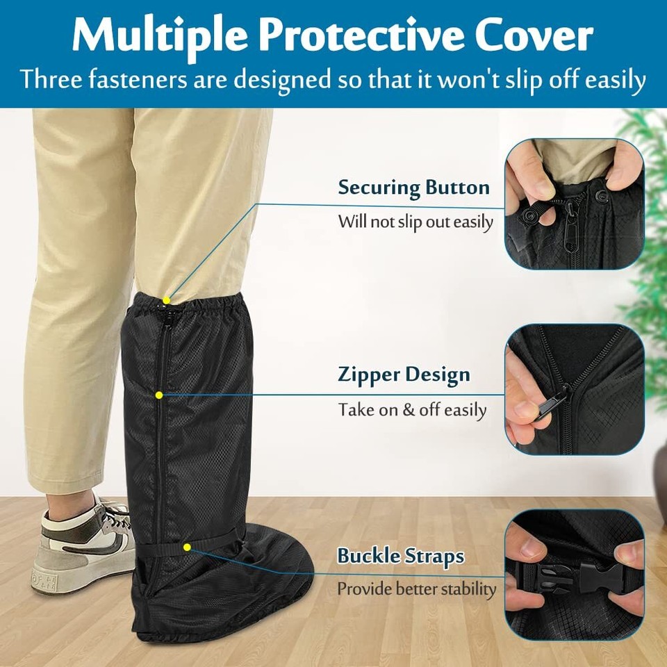 Black Waterproof Orthopedic Walking Boot Cover Zipper Design Universal ...