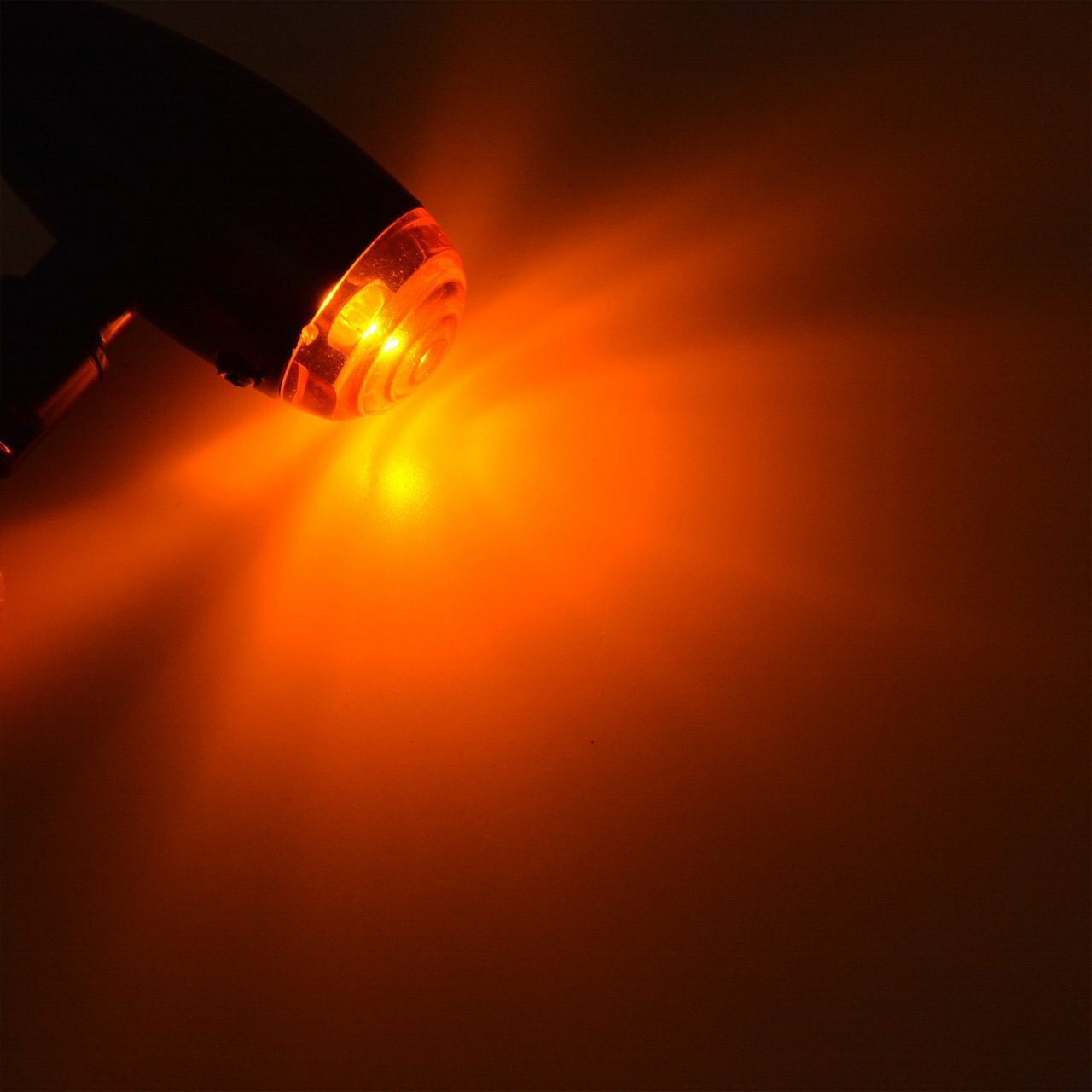 4X Black Motorcycle Turn Signal Lights Mini Bullet Blinker Amber ...