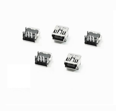20Pcs NEW Mini USB Type B 5-Pin Female Socket Right Angle DIP Jack ...