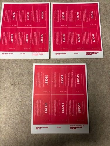 Lot of (3) 18x Vintage 1980's NY Police Federal "SECRET" Tabs Obsolete ...