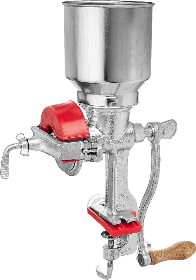 Victoria Manual High-Hopper Grain Grinder, Made in Colombia, Silver | eBay