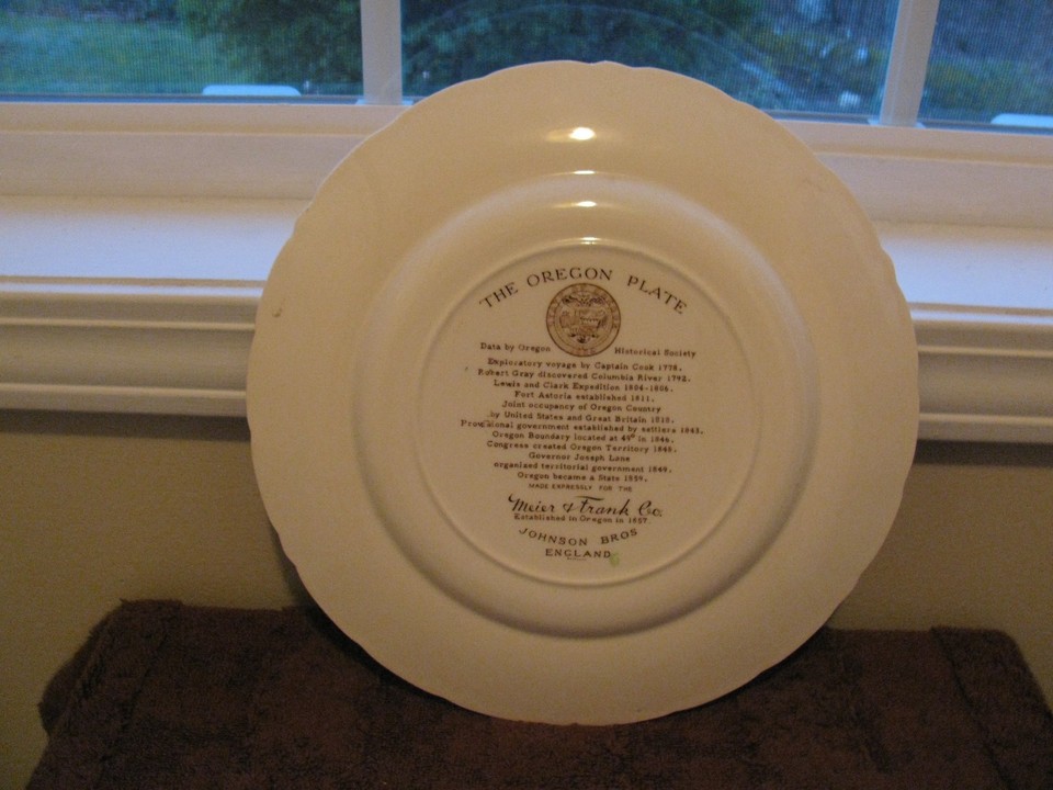 Vintage OREGON Collectors Plate With State Seal Made In England ~RARE ...