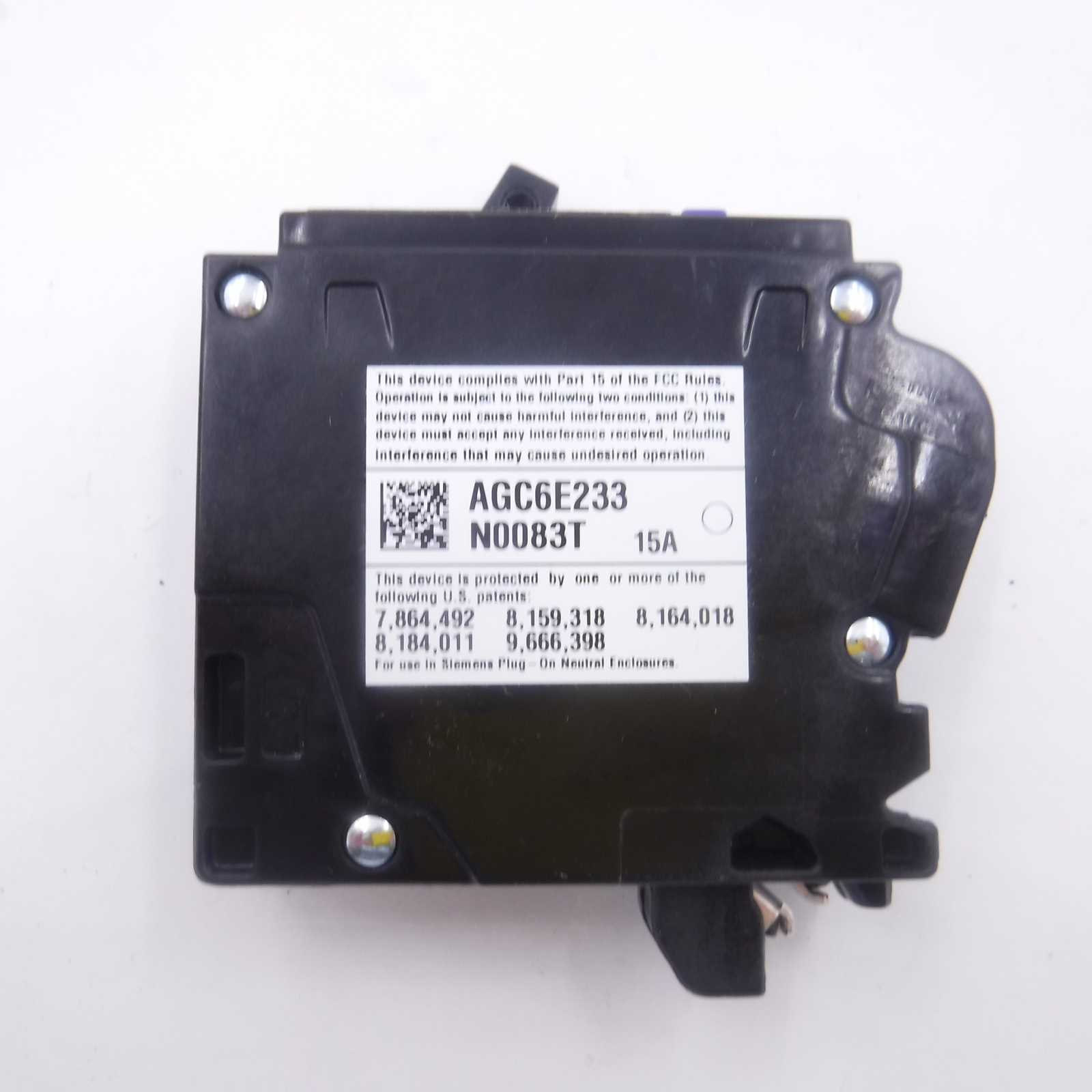 Siemens QA115AFCN 15A 1-Pole Plug-On Neutral Circuit Breaker for sale ...