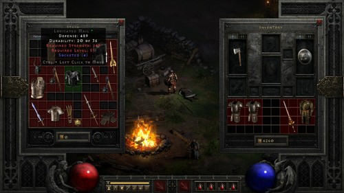 Diablo2R- 4 open socket loricated mail with 489 Defense 4os | eBay