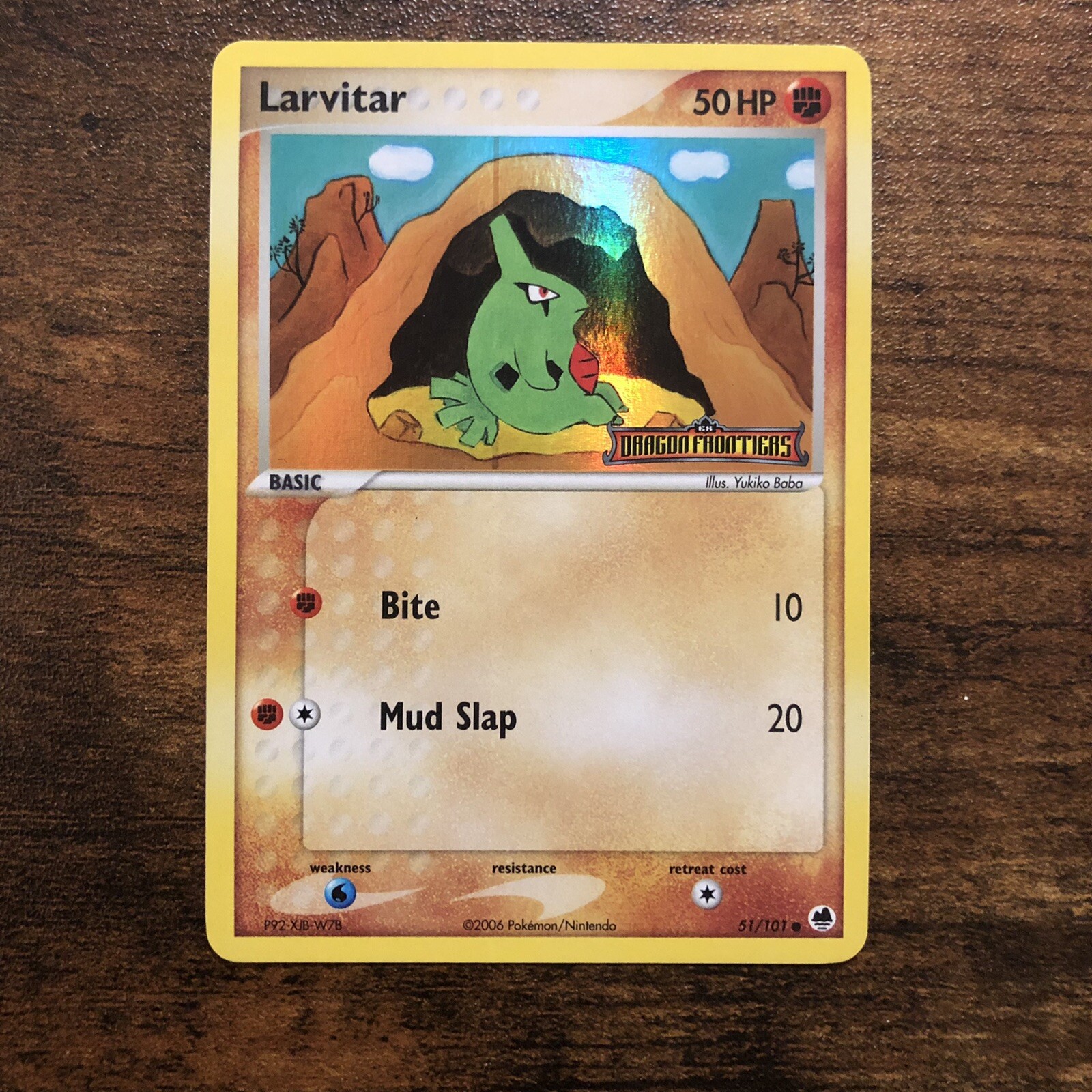 Pokémon TCG Larvitar EX Dragon Frontiers 51/101 Reverse Holo Common ...