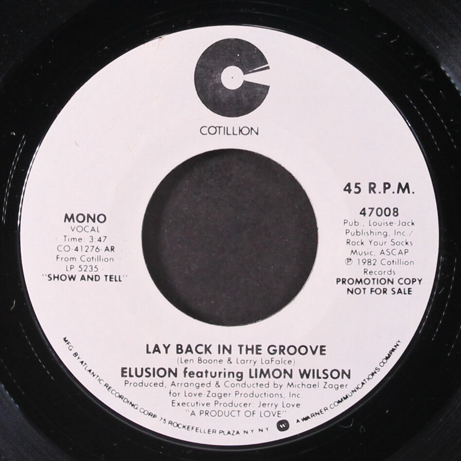 ELUSION FEATURING LIMON WILSON: lay back in the groove / mono COTILLION ...