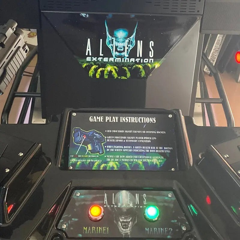 Aliens Extermination 55" LCD NEW fixed guns arcade shooting game DELUXE ...