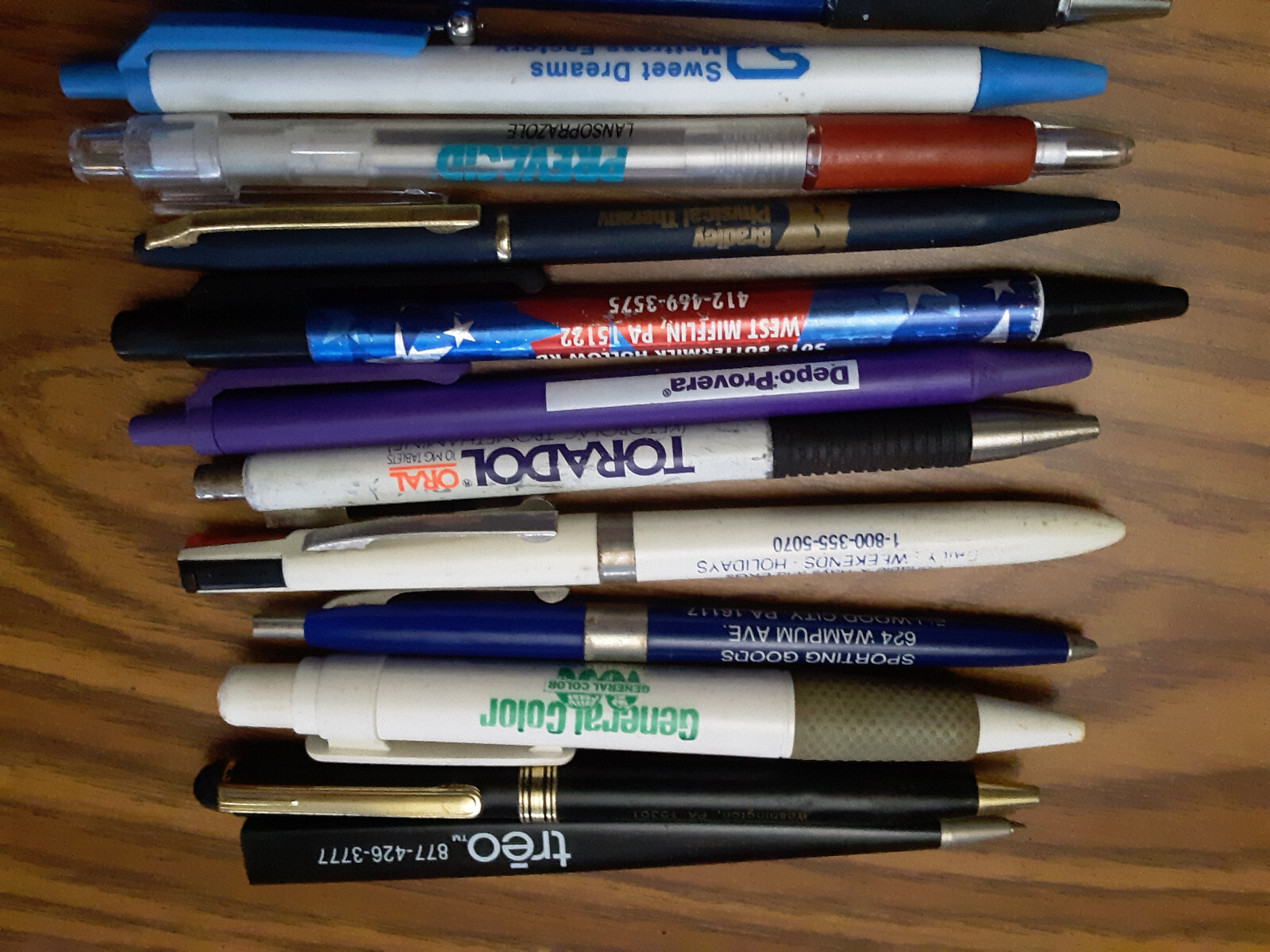 Mixed Lot of Advertising Ink Pens MTV Some Pharma,some local businesses ...