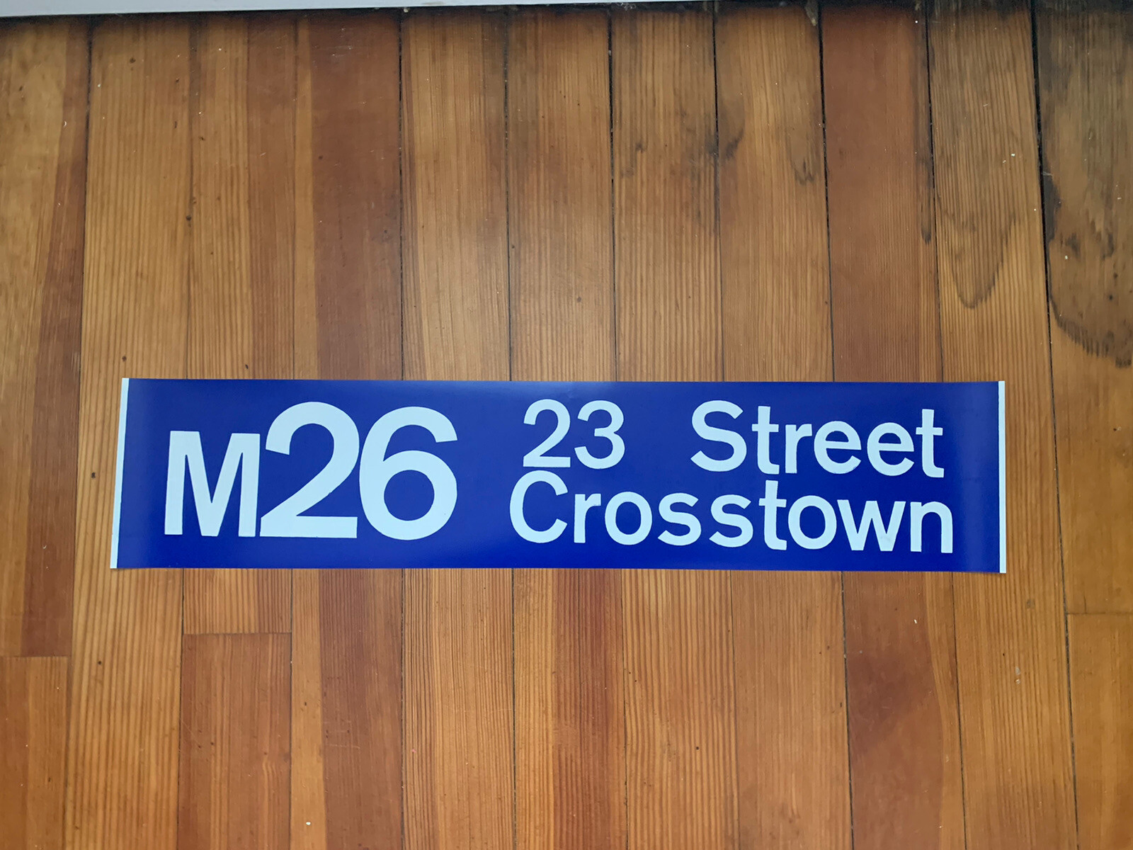 NY NYC BUS ROLL SIGN 1974 GM 4808 M26 23RD STREET CROSSTOWN MANHATTAN ...