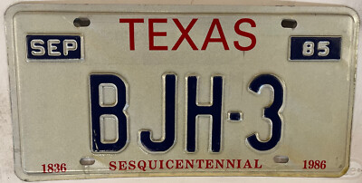 Vanity BJH license plate Brian Betty Bruce Brendon Bob Barbara Bill ...