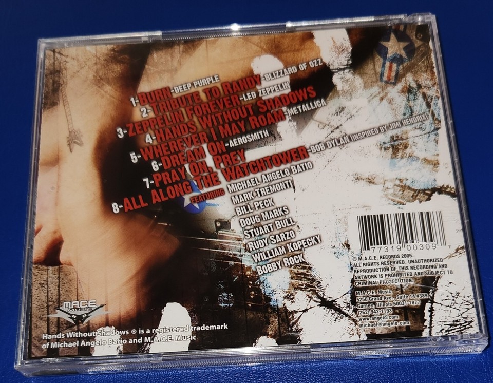 Autographed Michael Angelo Batio - Hands Without Shadows M.A.C.E Music ...