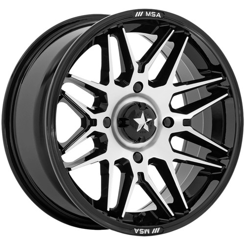 MSA Off-Road M52 Radar 15x7 4x137 +10mm Black/Machined Wheel Rim 15 ...