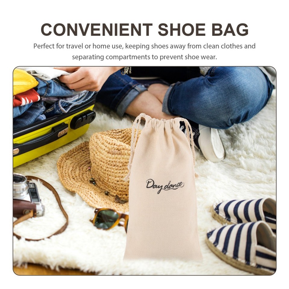 Dance Shoe Pouches Bags for Storage Cloth Shoes Ballet Drawstring | eBay UK