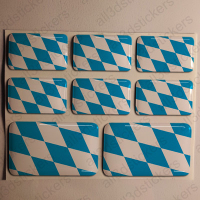 Sticker Bavaria Germany Resin Domed Stickers Flag 3D Vinyl Adhesive ...