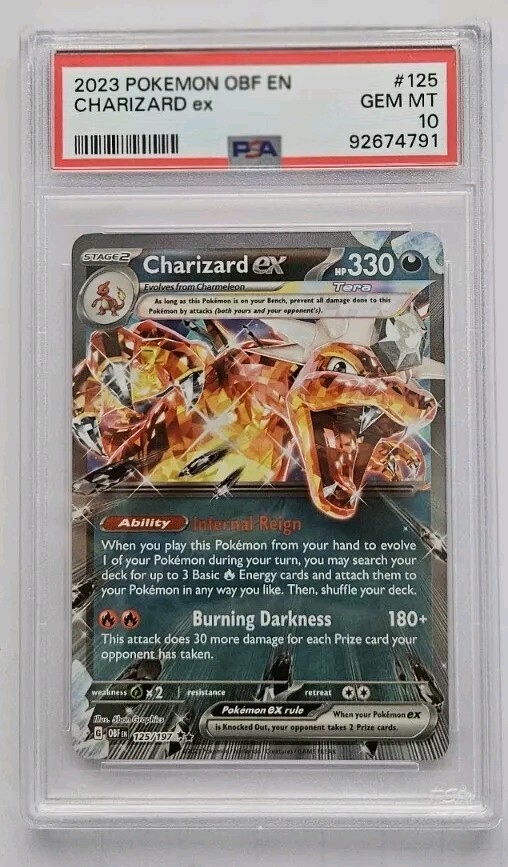 Charizard ex 2023 Scarlet & Violet: Obsidian Flames #125/197 Double ...