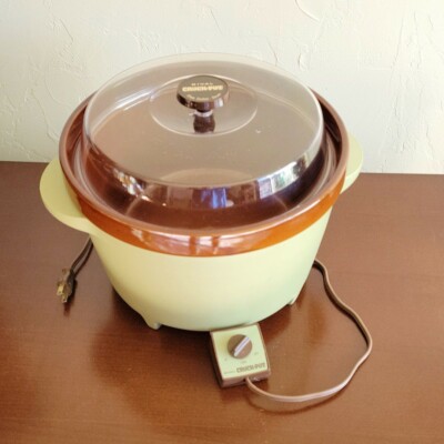 Vtg Rival Deluxe Crock Pot Slow Cooker 5 Qt Avocado Model 3300-2 1970's ...