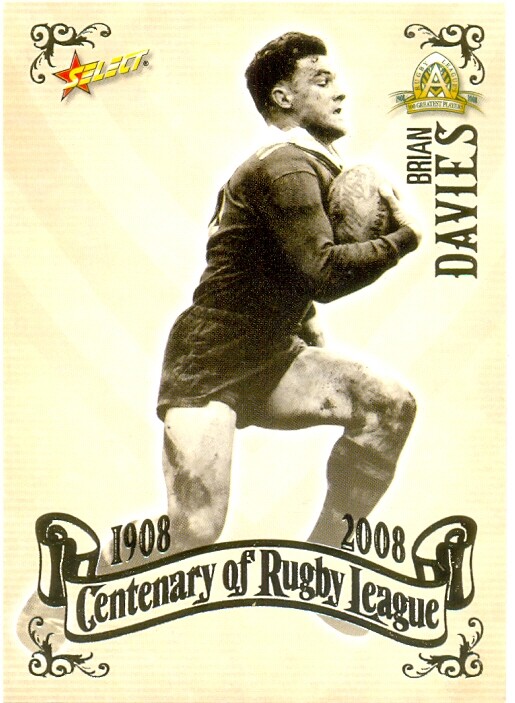 2008 Select NRL Centenary of Rugby League Card 47 Brian Davies | eBay ...