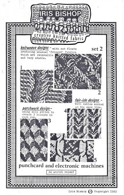 Iris Bishop - KNITWEAVE DESIGNS - Set #2- Designs for Punchcard & Elec ...
